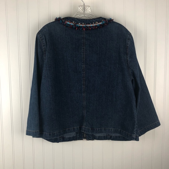 Ruby Rd. | Jackets & Coats | Ruby Rd Denim Jacket Confetti Zipper Front ...